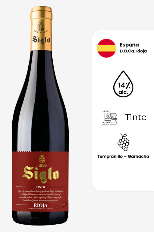 Rioja Siglo 1881 Tinto 750 ml - Life is Grape Mx